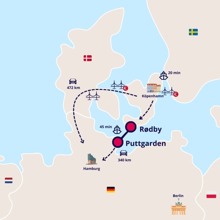 Puttgarden–Rodby Färja | Snabbaste rutten Danmark - Tyskland